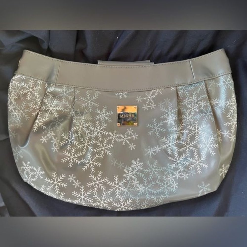 Miche Snowflake Shell Demi Gray White Blue Purse Satc… - Gem
